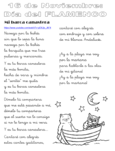 Actividades día del flamenco en primaria