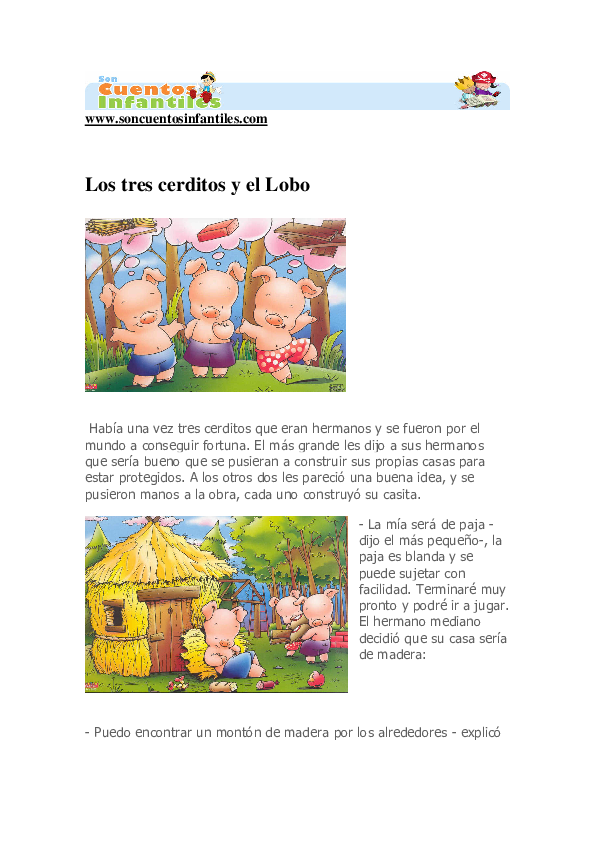 Cuentos los tres cerditos PDF