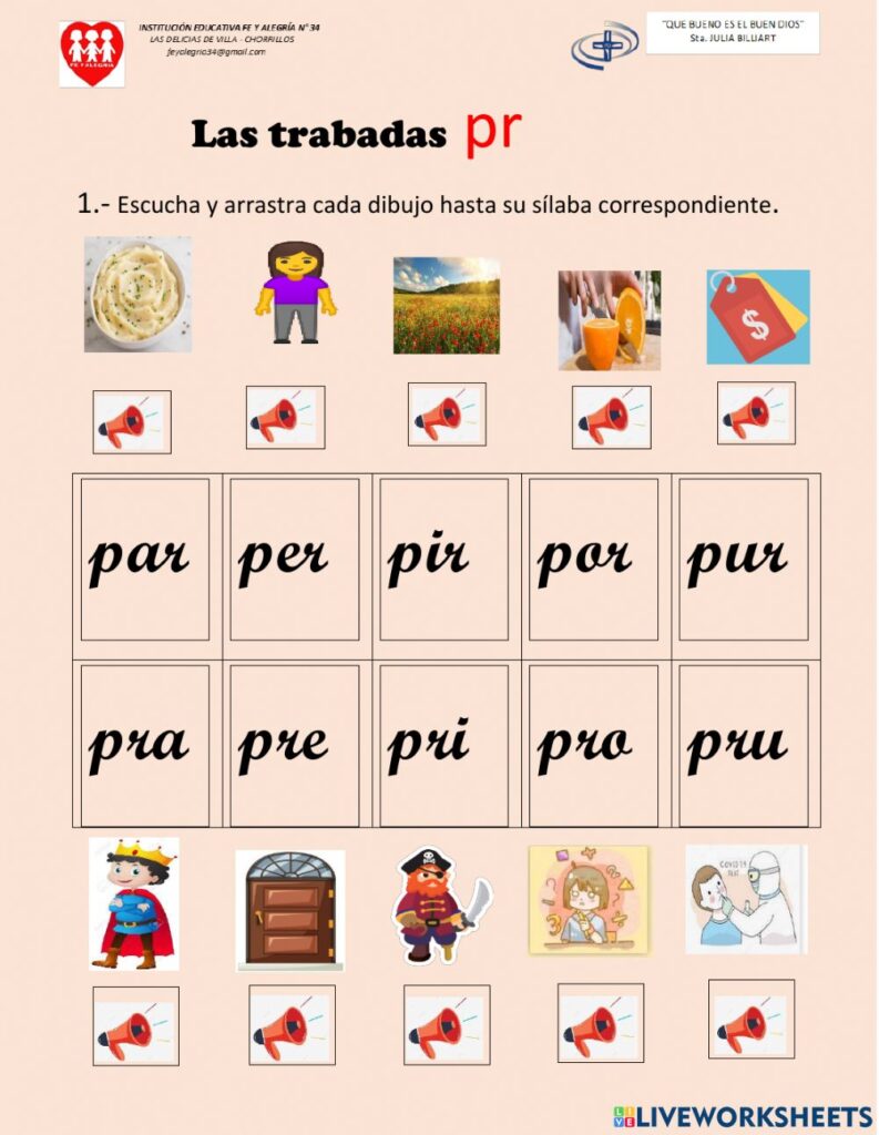 Palabras con par per pir por pur